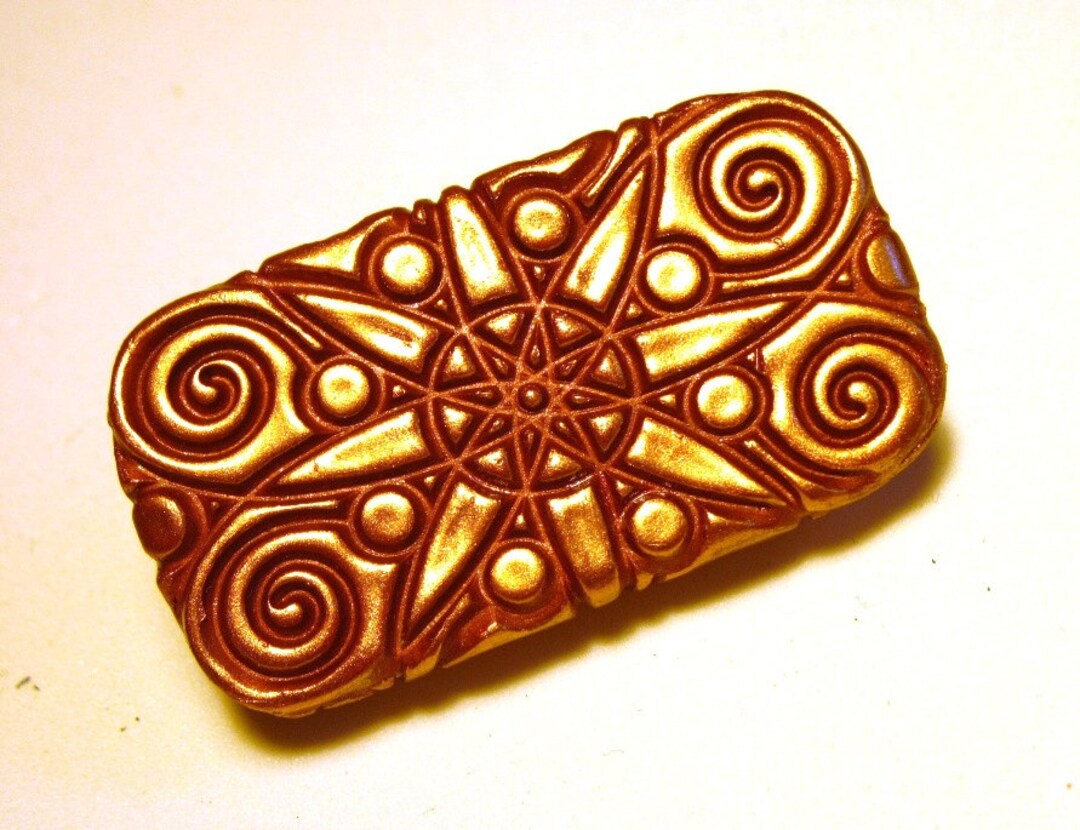 MINI Pill Box Bronze Tone Medieval Design Spiral Swirls Metal Slide Top ...