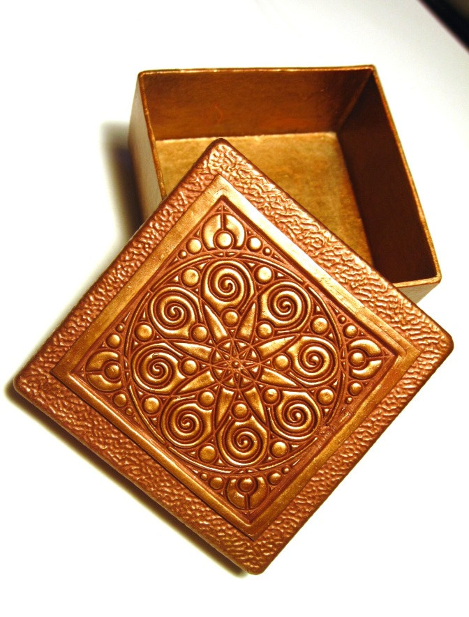 Trinket Box Bronze Tone Medieval Star Design Desk or Dresser Accessory ...