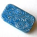 Pill Box Teal and Silver Rococo - Etsy