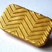 Metal Pill Case Gold Chevron Art Deco Zig Zag Pattern Geometric Design ...