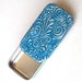 Pill Box Teal and Silver Rococo - Etsy