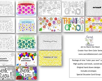 Color your own cards | Etsy