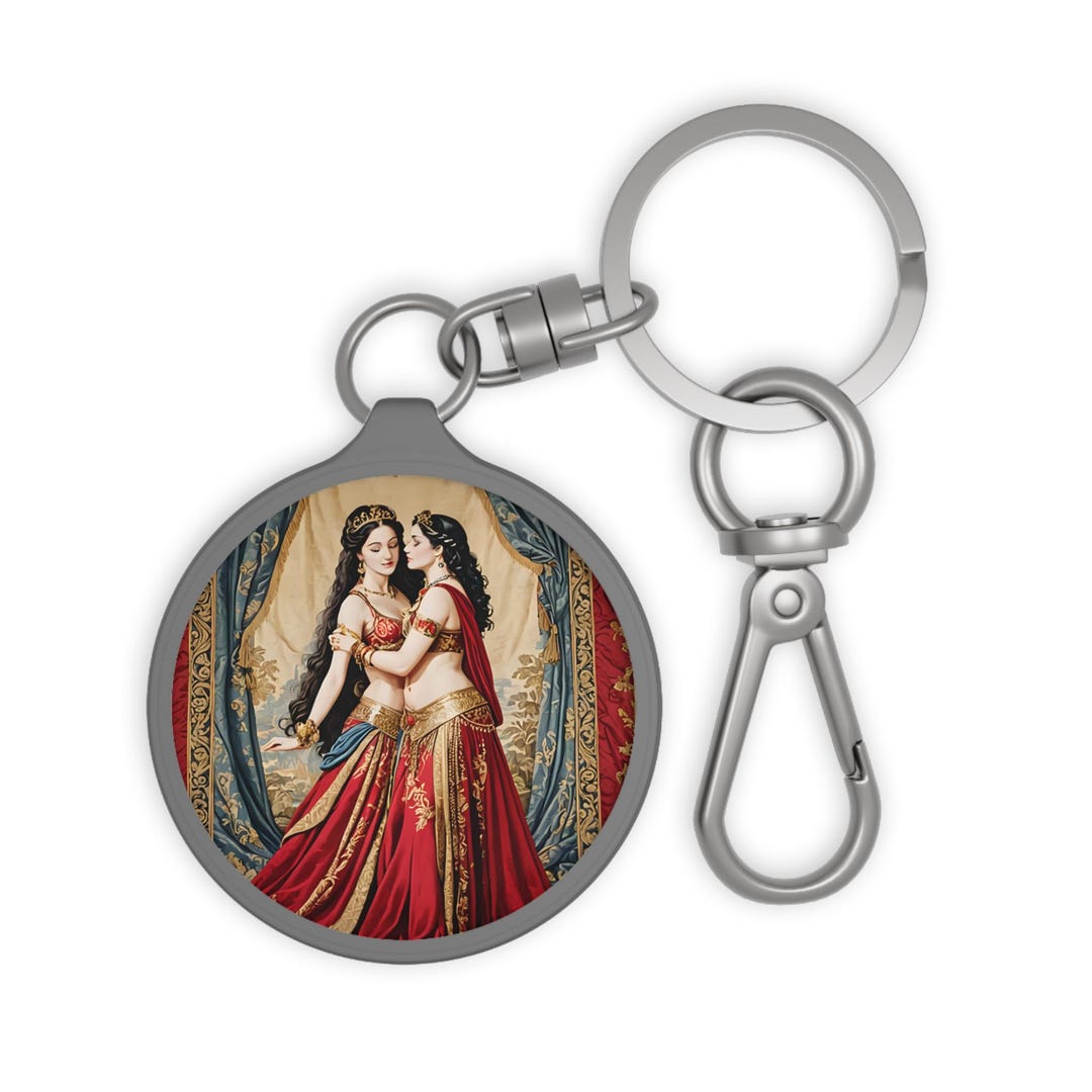 Keychain Tag, Lesbian Art WLW Jewelry Keyring, LGBTQ Fancy Clothing ...