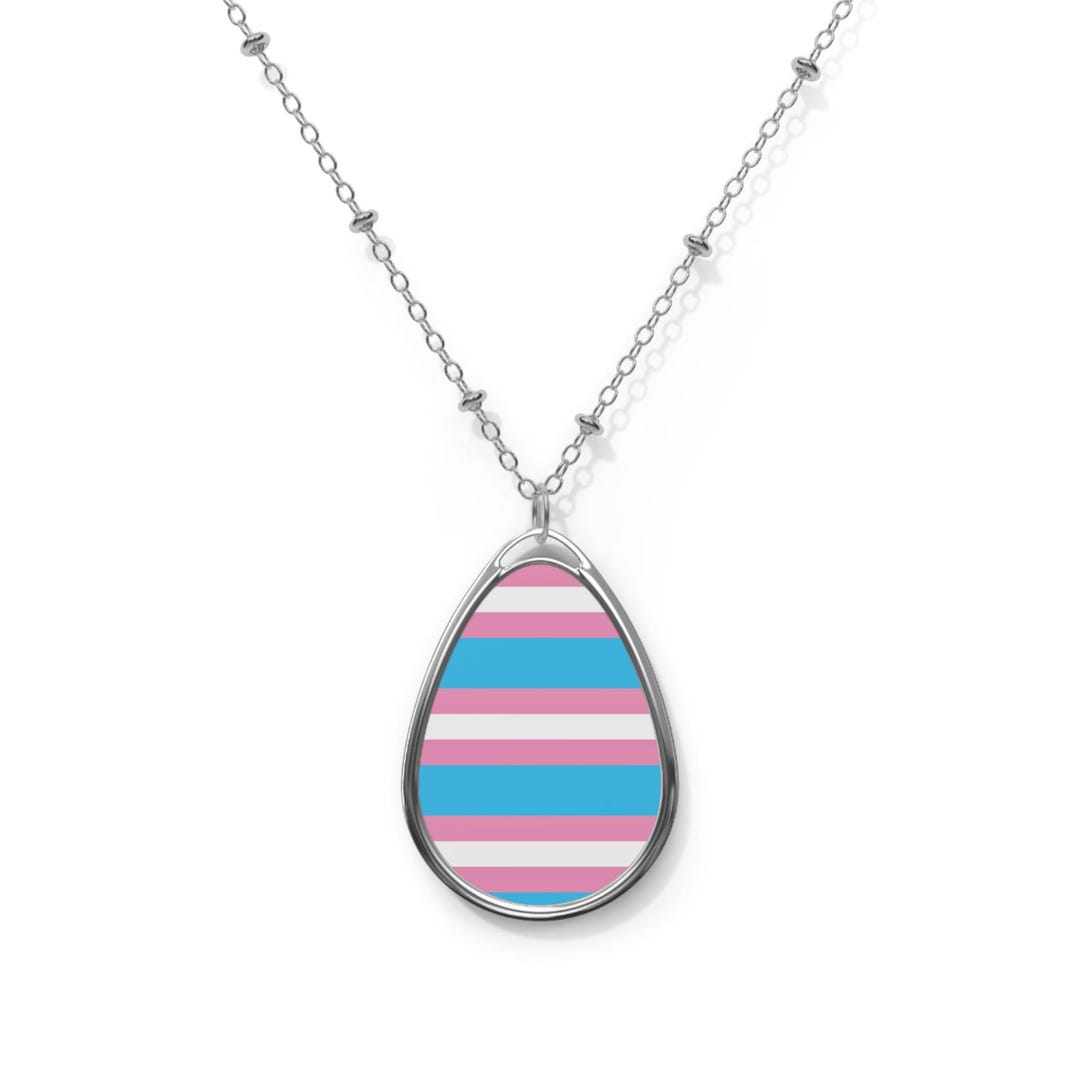 Trans Necklace Trans Pride Flag Necklace LGBT Transgender Jewelry Pride ...