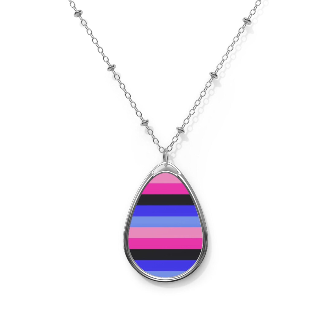 Omnisexual Necklace Omni Pride Flag Necklace LGBT Subtle Omnisexual ...