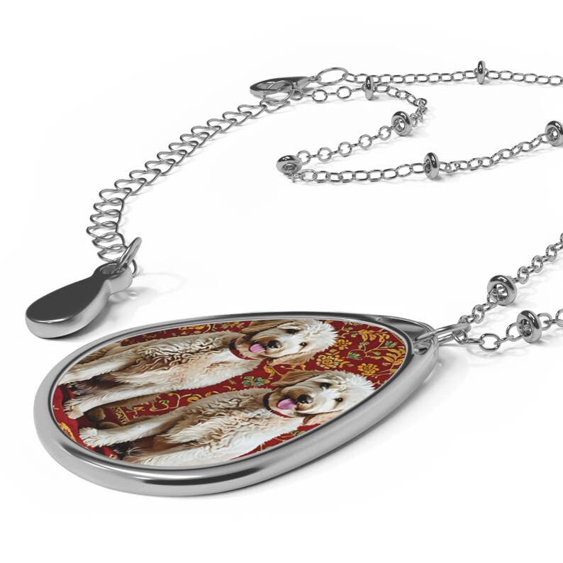 Golden Doodles Necklace Cute Fancy Two Goldendoodle Dogs Jewelry Cute ...