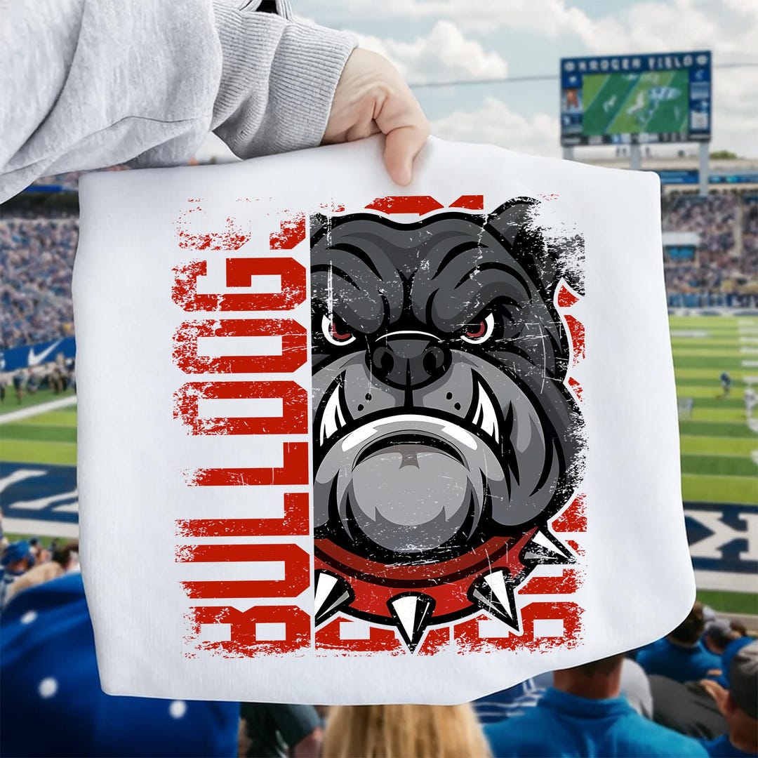 Distressed Bulldogs Mascot Shirt: School Spirit Tee - Etsy