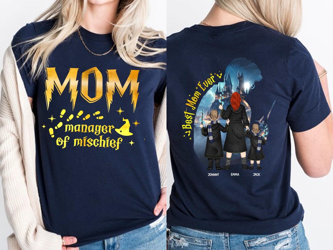 Custom Wizard Mom Shirt, Manager of Mischief T-shirt, Best Mom Ever ...