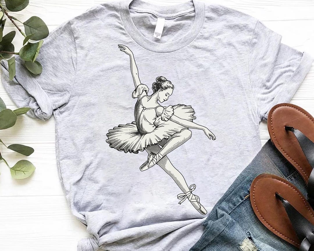 Vintage Ballerina Graphic Tee - Elegant Ballet Dancer Shirt - Etsy