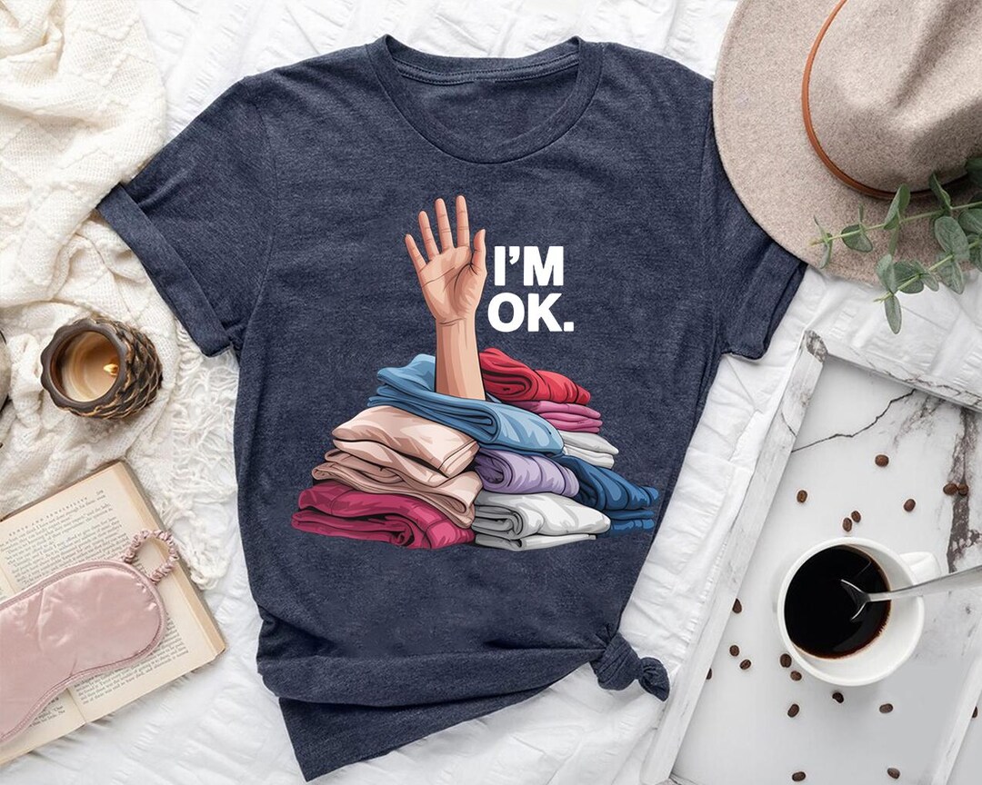 Funny Laundry Pile T-shirt: Overwhelmed Clothing Stack Shirt - Etsy