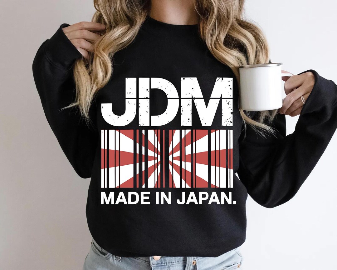 JDM Sweatshirt: Made in Japan Barcode Design - Car Culture Streetwear ...