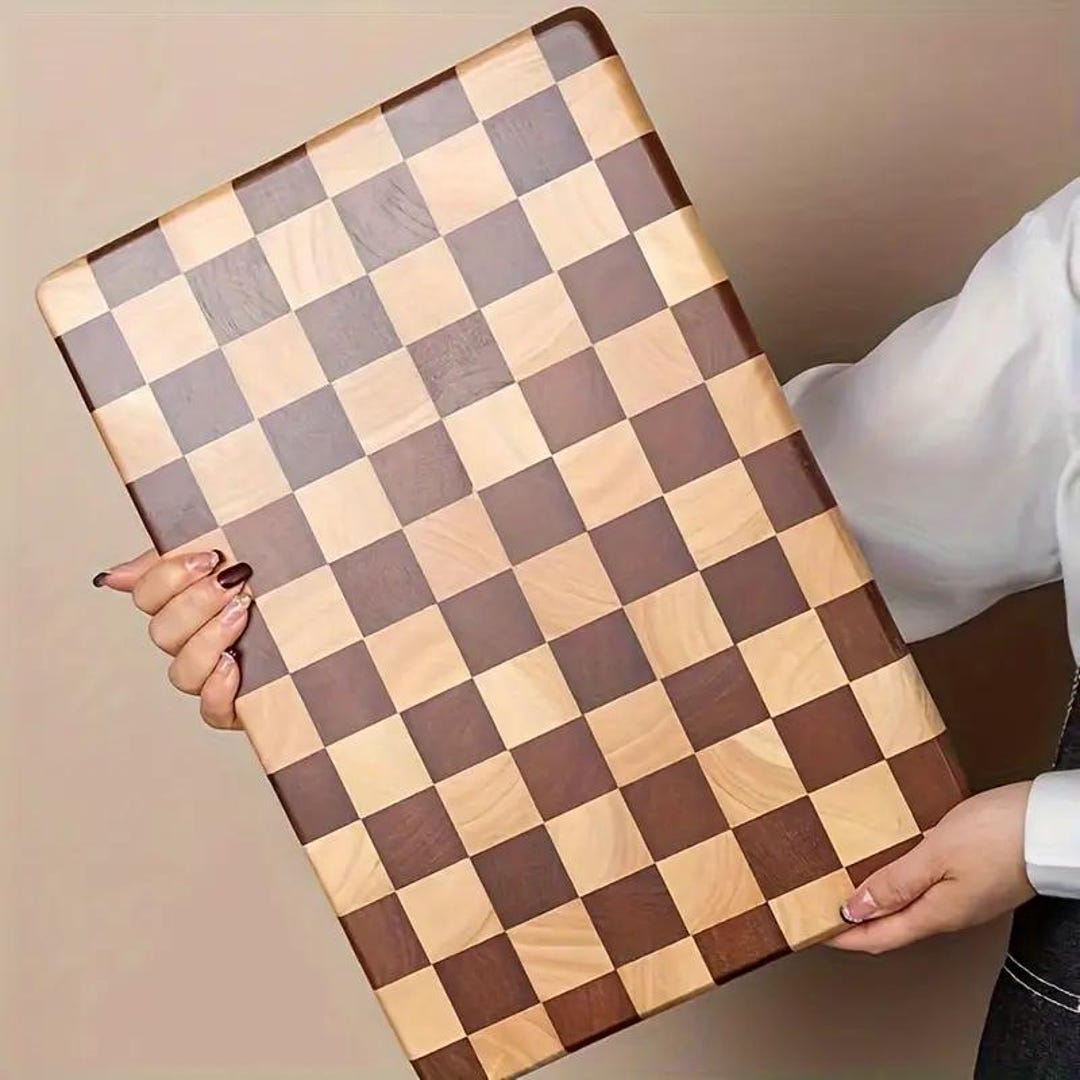 Checkerboard Cutting Board, Handmade Cutting Board, Eco-friendly Wooden ...