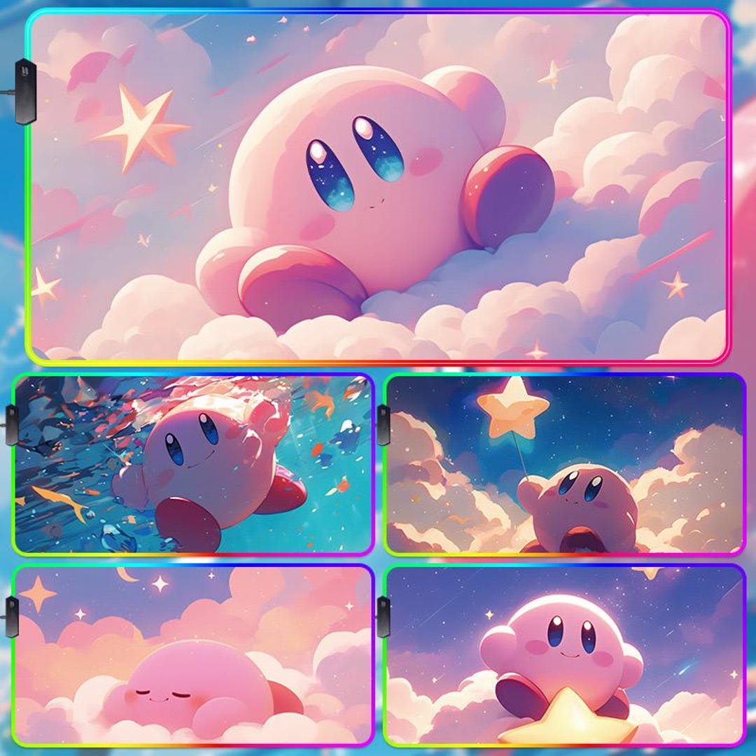 Kirby RGB Mouse Pad Mouse Pad, Gaming Mouse Pad, Gift for Her, Gift for ...