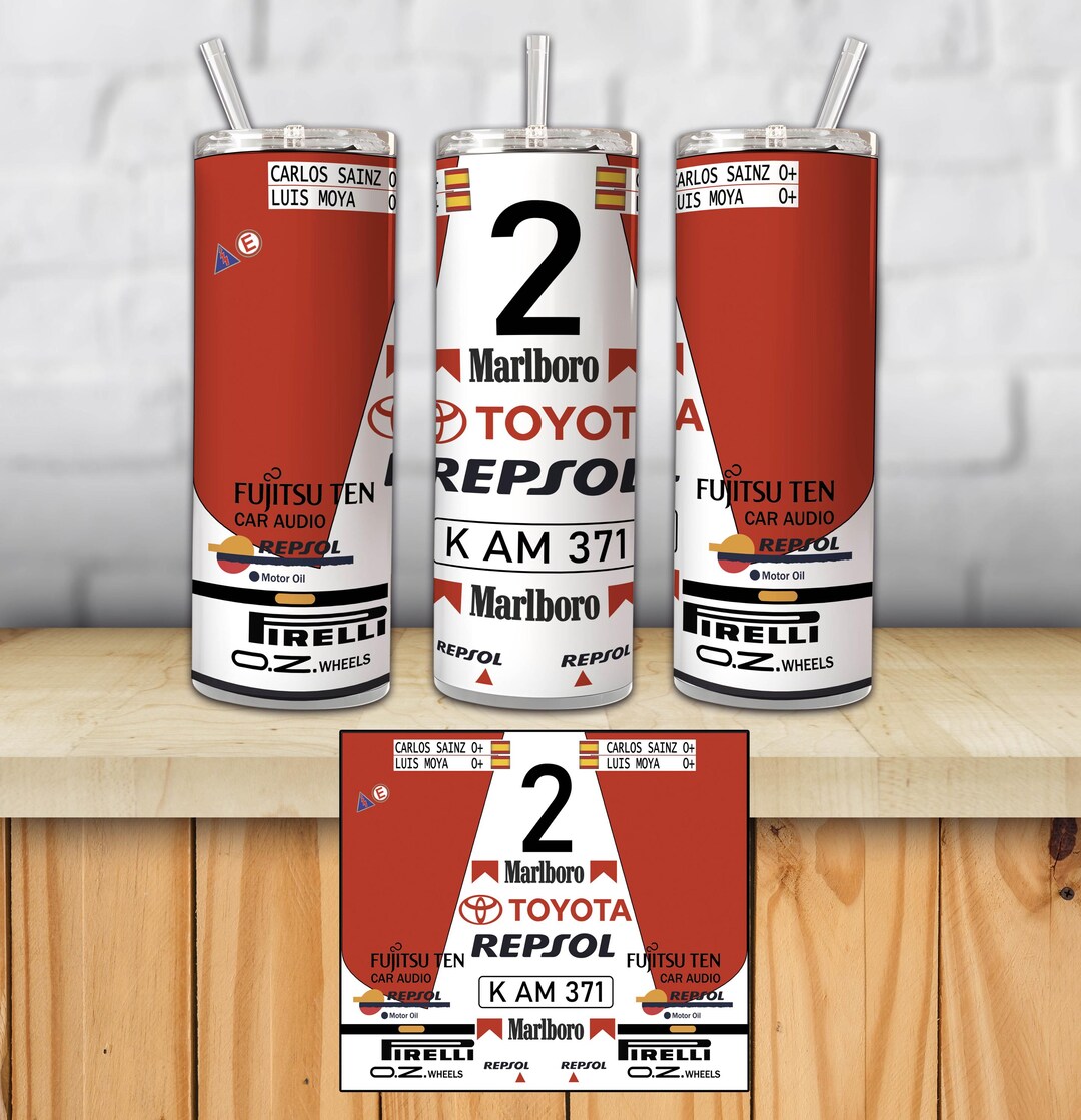 Skinny Tumbler Carlos Sainz Toyota Celica Gt-four ST165 World Champion ...