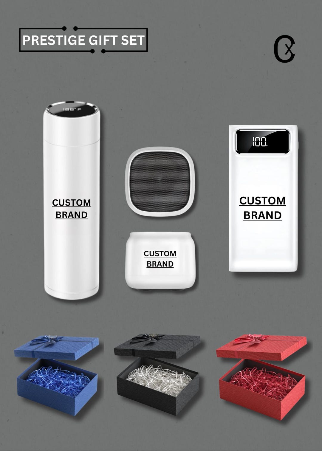 Custom Branded Office Giftset Personalized Tech & Office Gift Box Bulk ...