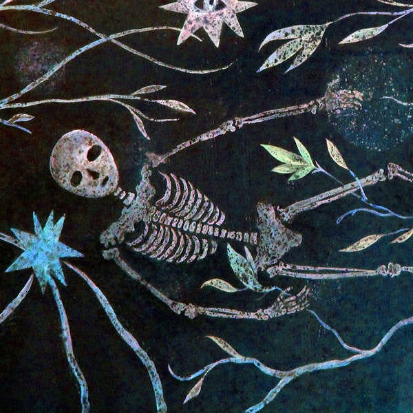 Skeleton Painting - Etsy