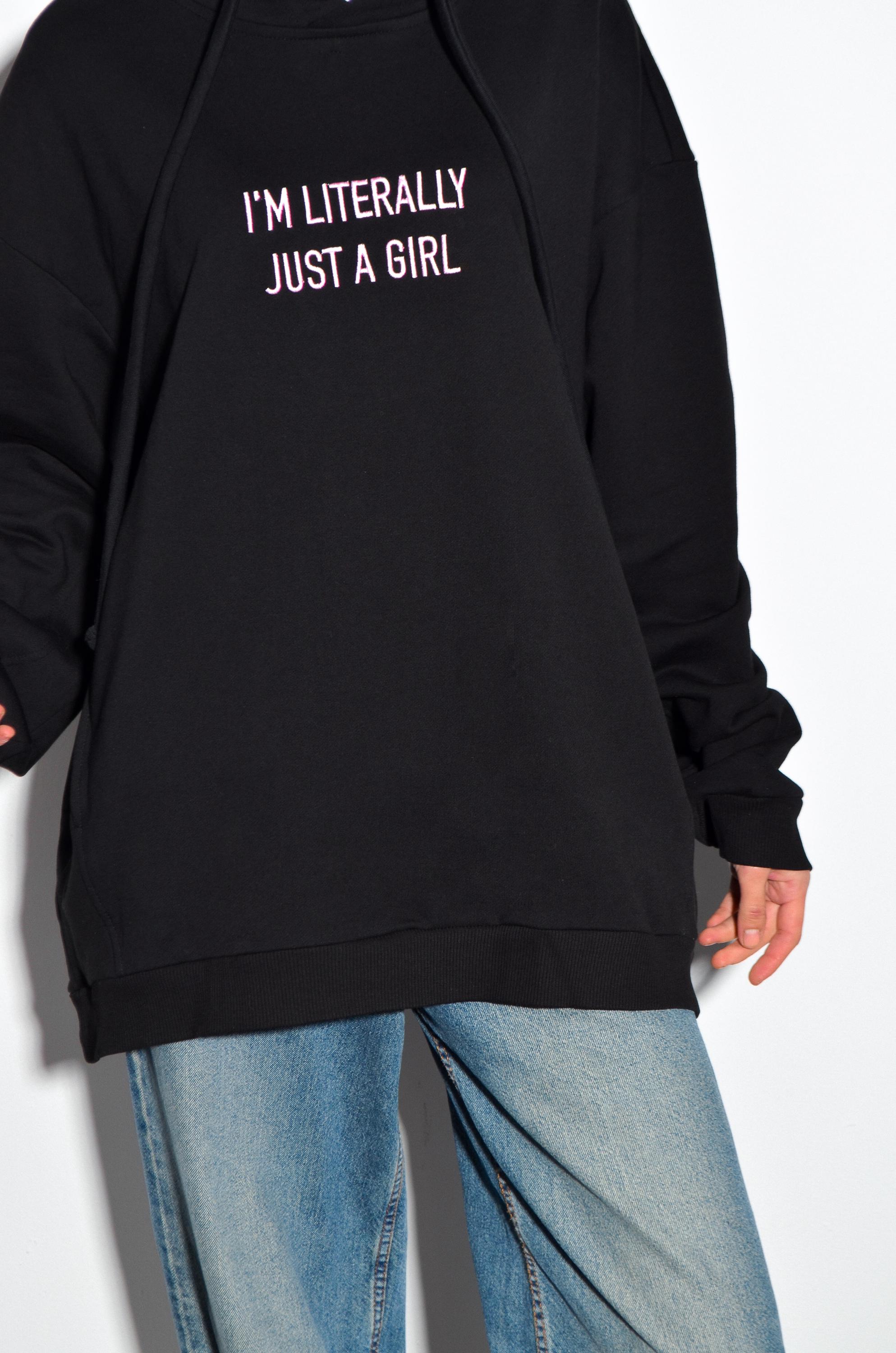 Black Oversized High Quality Hoodie | Embroidered, 100% COTTON | I'm ...