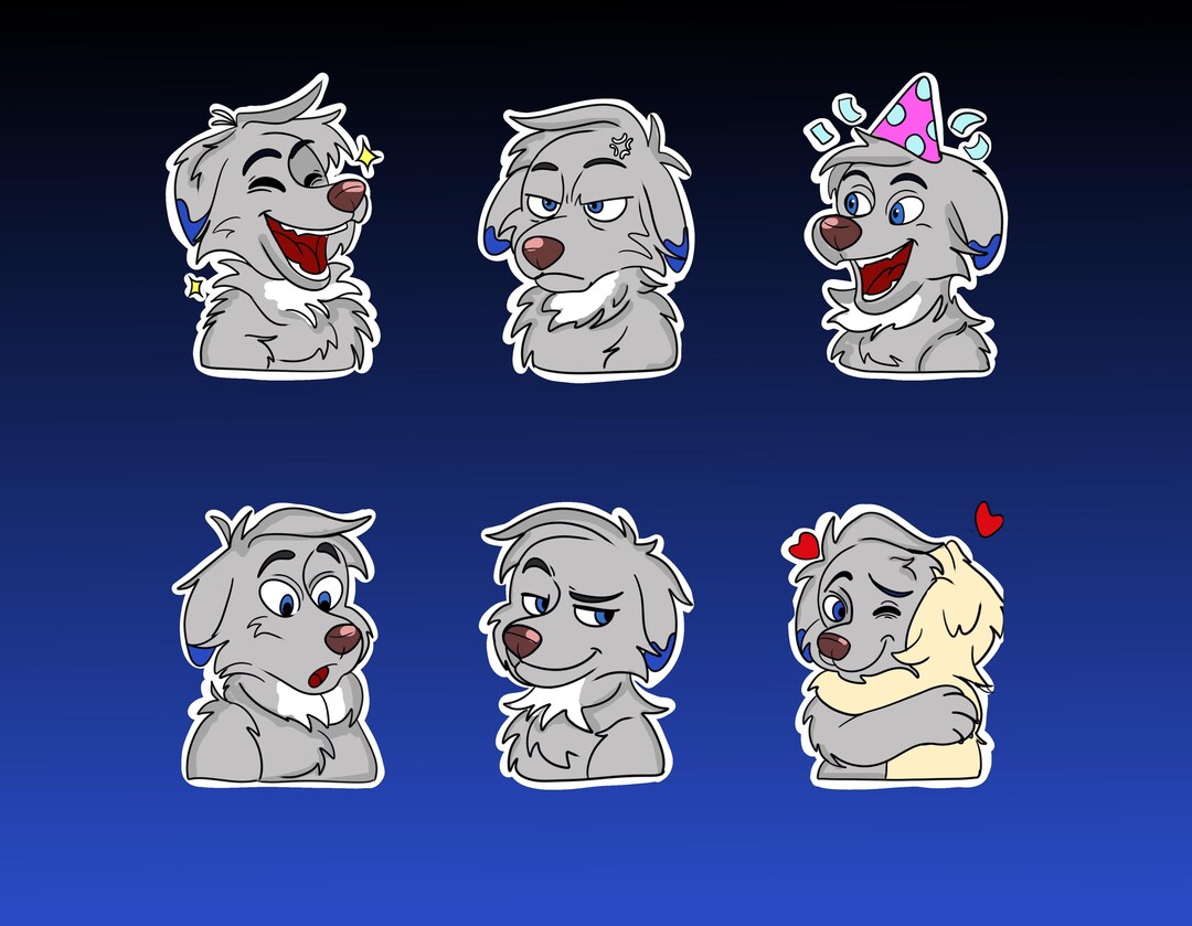 Digital Furry Sticker Bases, Dog Furry Sticker Bases - 6 Stickers - PSD ...