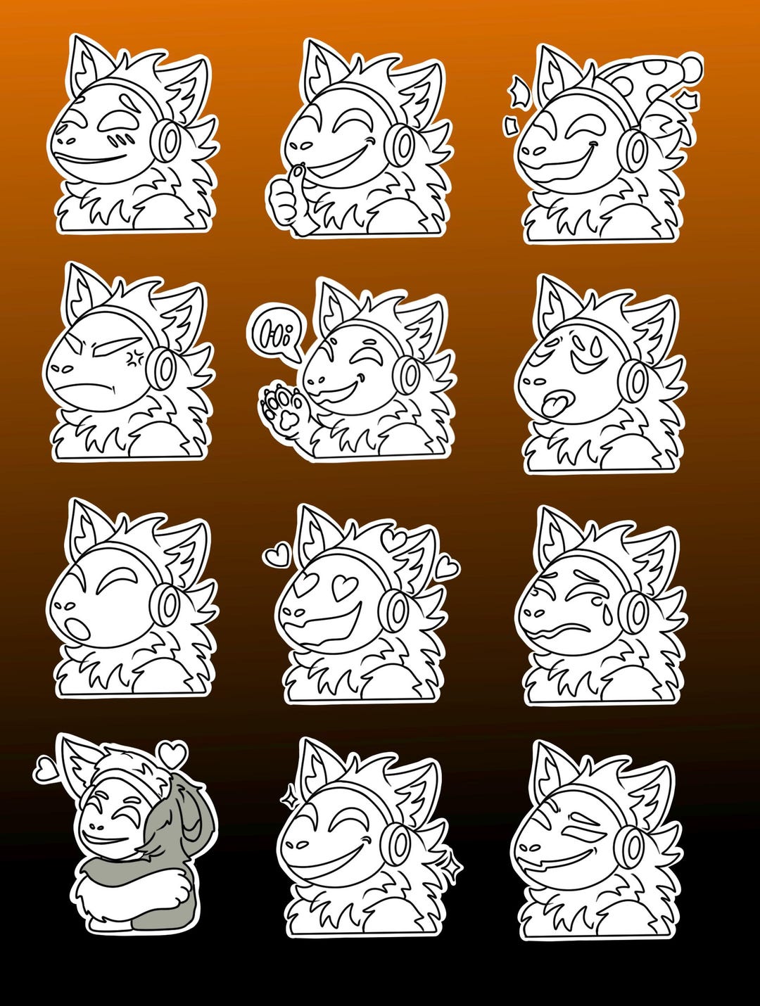 Digital Protogen Furry Sticker Bases - 12 Stickers - PSD Files - Etsy
