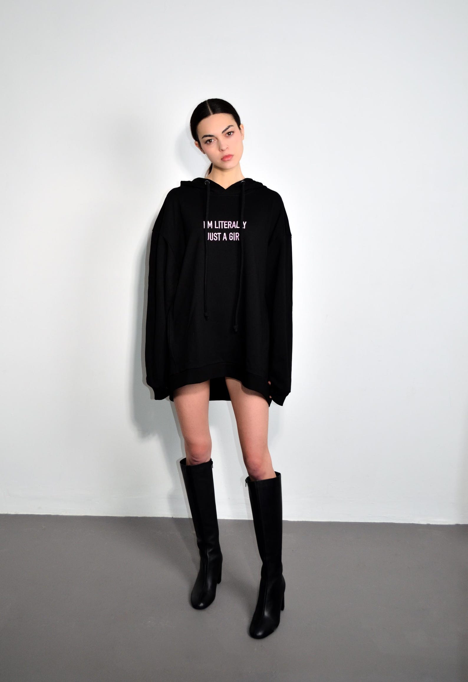 Black Oversized High Quality Hoodie | Embroidered, 100% COTTON | I'm ...