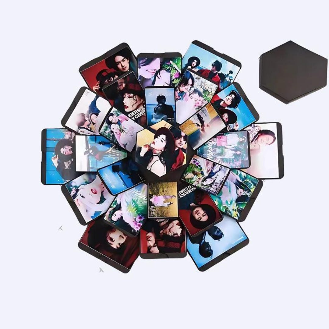 DIY Exploding Gift Box / 5-layer Handmade Photo Album / Hexagone ...