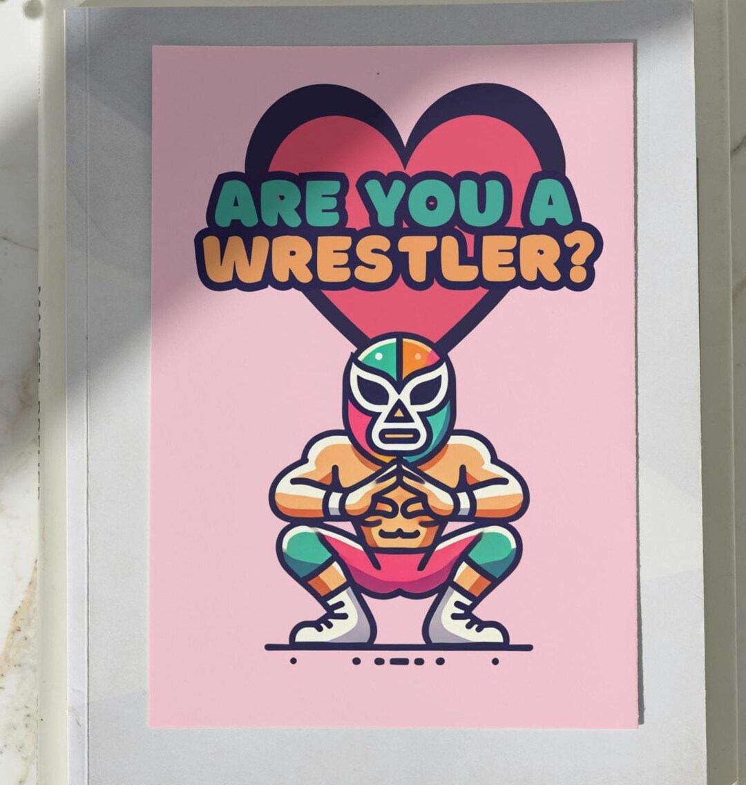 Luchador Valentine's Day Card - Flirty Wrestling Card - Funny ...