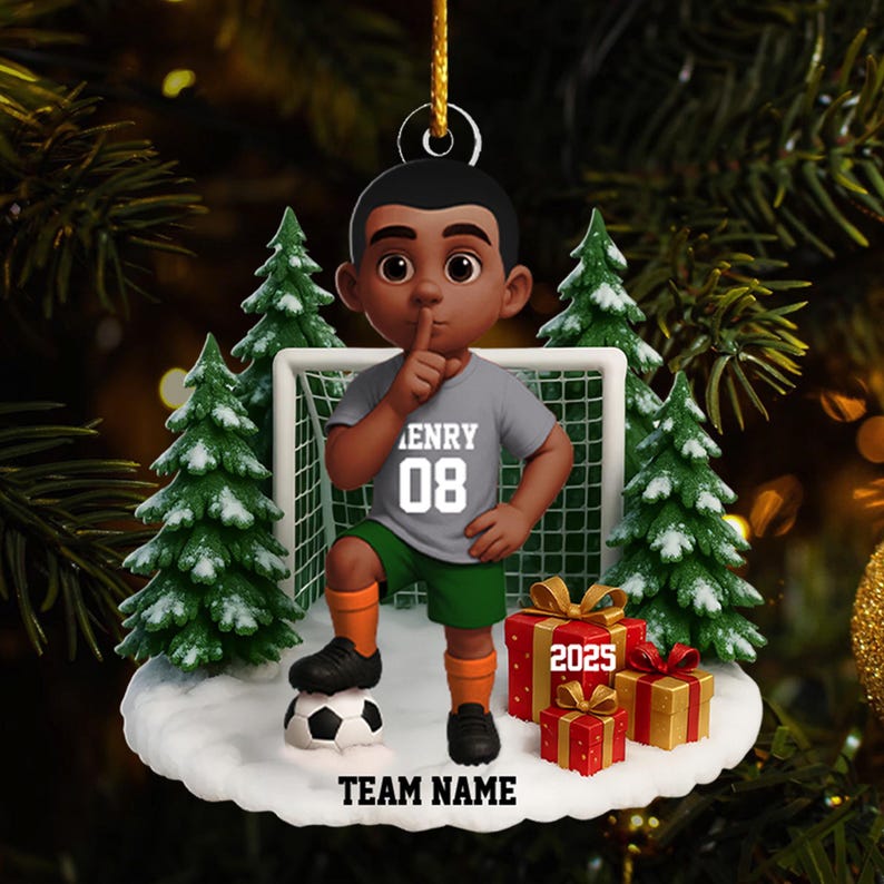 Personalized Christmas Soccer Player,acrylic Ornament, Gift for Soccer ...