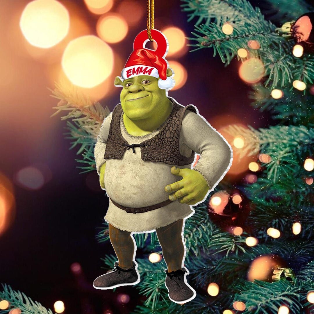 Personalized Shrek Christmas Ornament, Christmas Tree Ornament,shrek ...