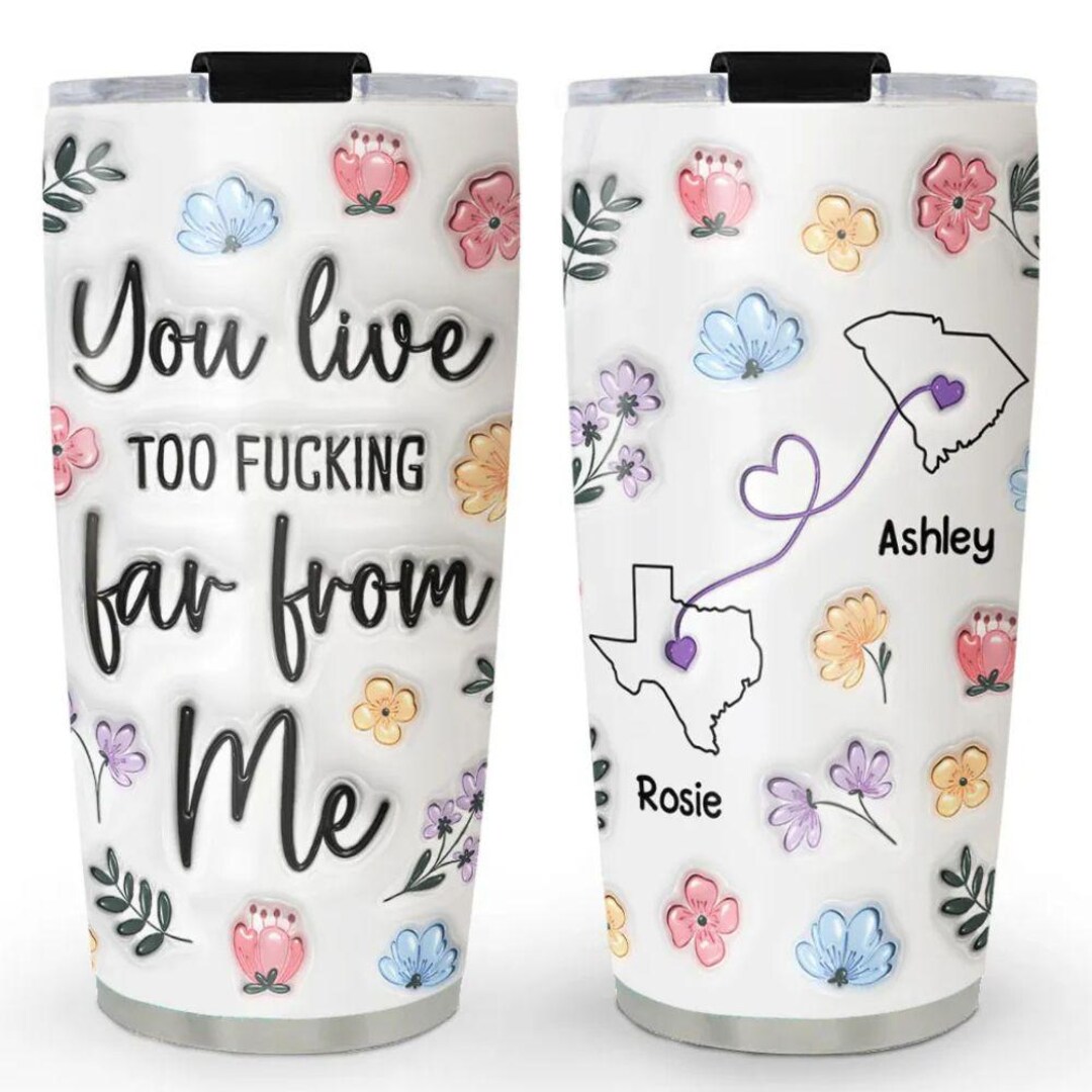 Personalized Long Distance Iced Coffee Cup Friendship Tumbler Gift ...