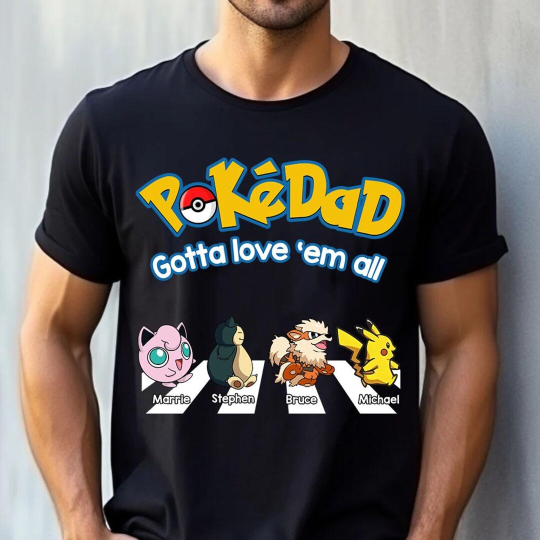 Personalized Pokedad T-shirt, Men’s Pokedad T-shirt, Gift for Grandpa ...