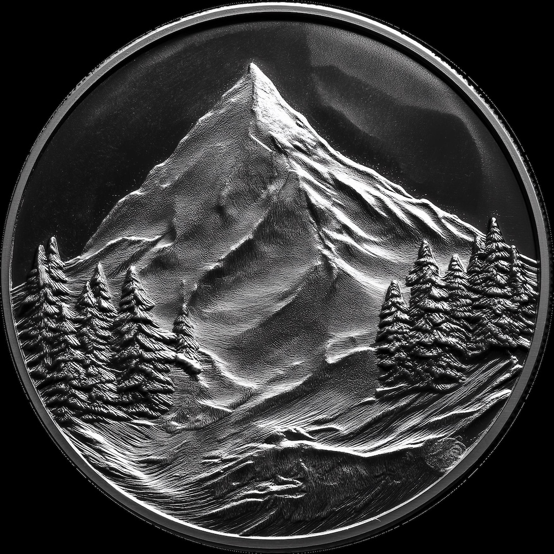 Mount Rainier Coin 3d Embossing Files, Fiber Laser Engraving Designs ...