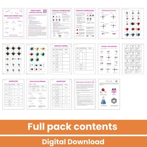 Molecules Lesson - Tutorial and Worksheet - Chemical Structure ...