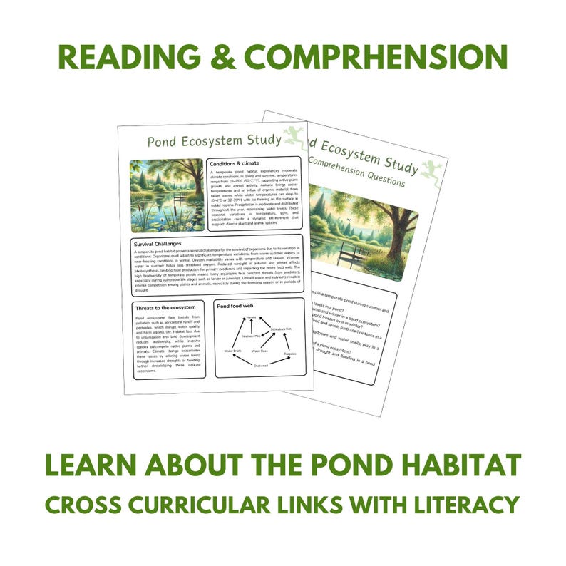 Ponds Study Pack - Nature Learning Activities - Montessori Teaching ...