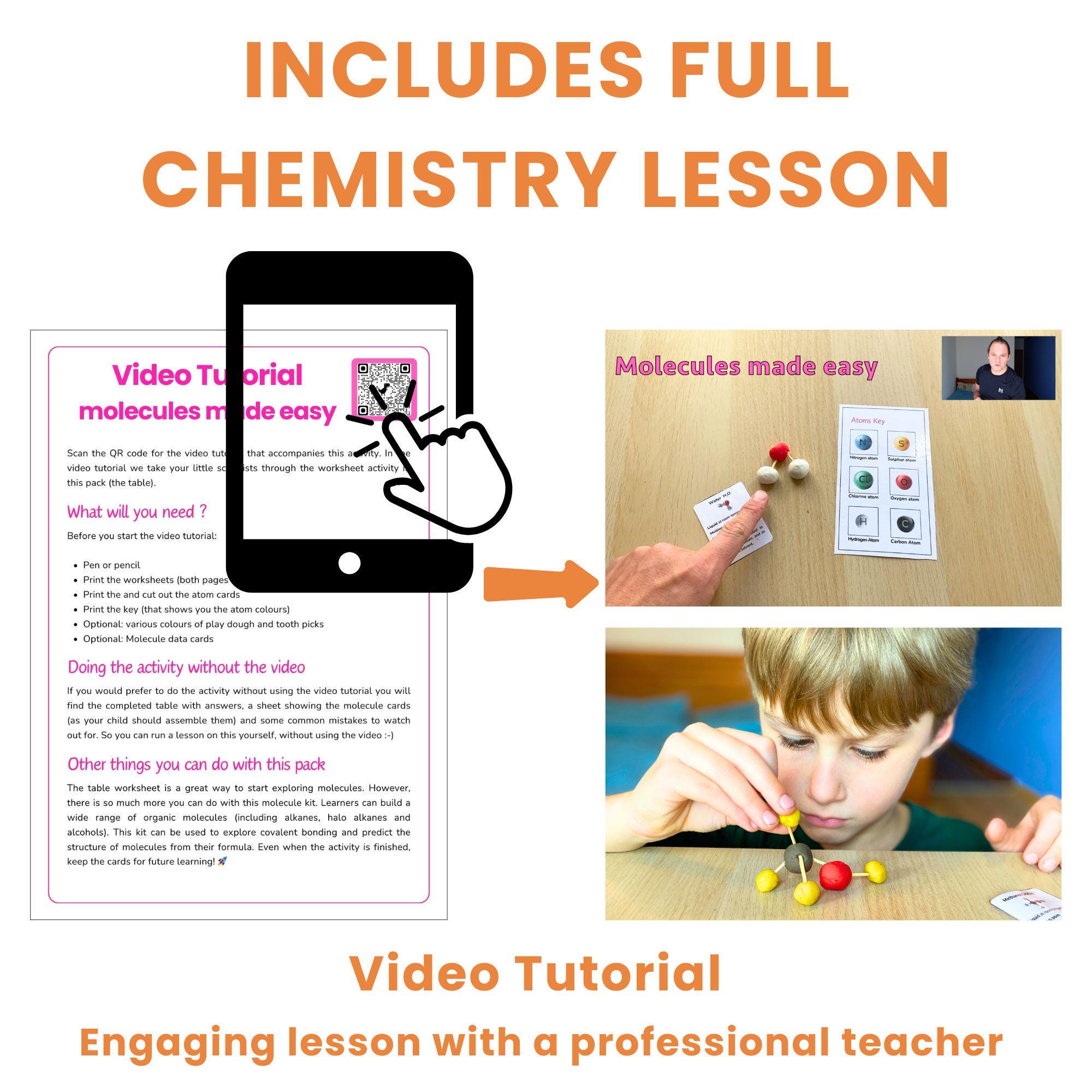 Chemistry Bundle - Molecules Printables - Playdough Activity ...