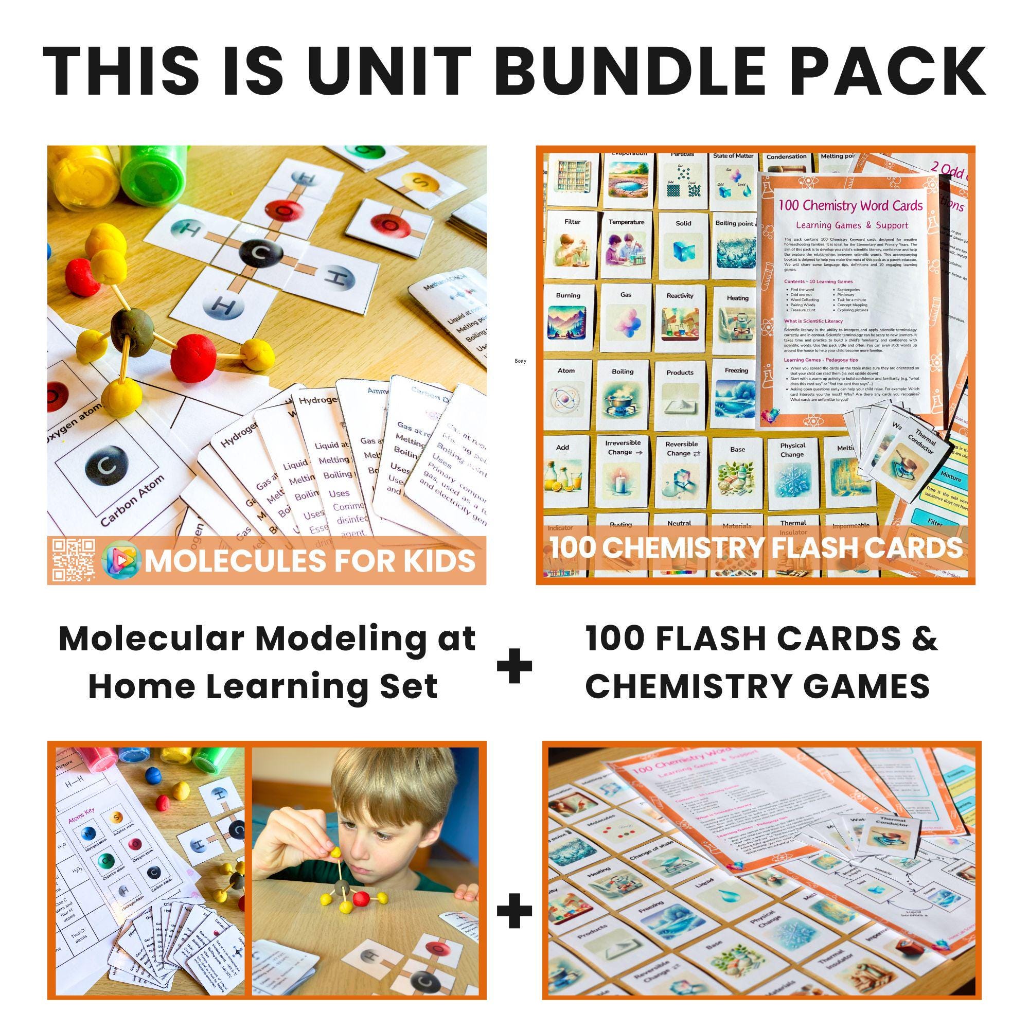 Chemistry Bundle - Molecules Printables - Playdough Activity ...
