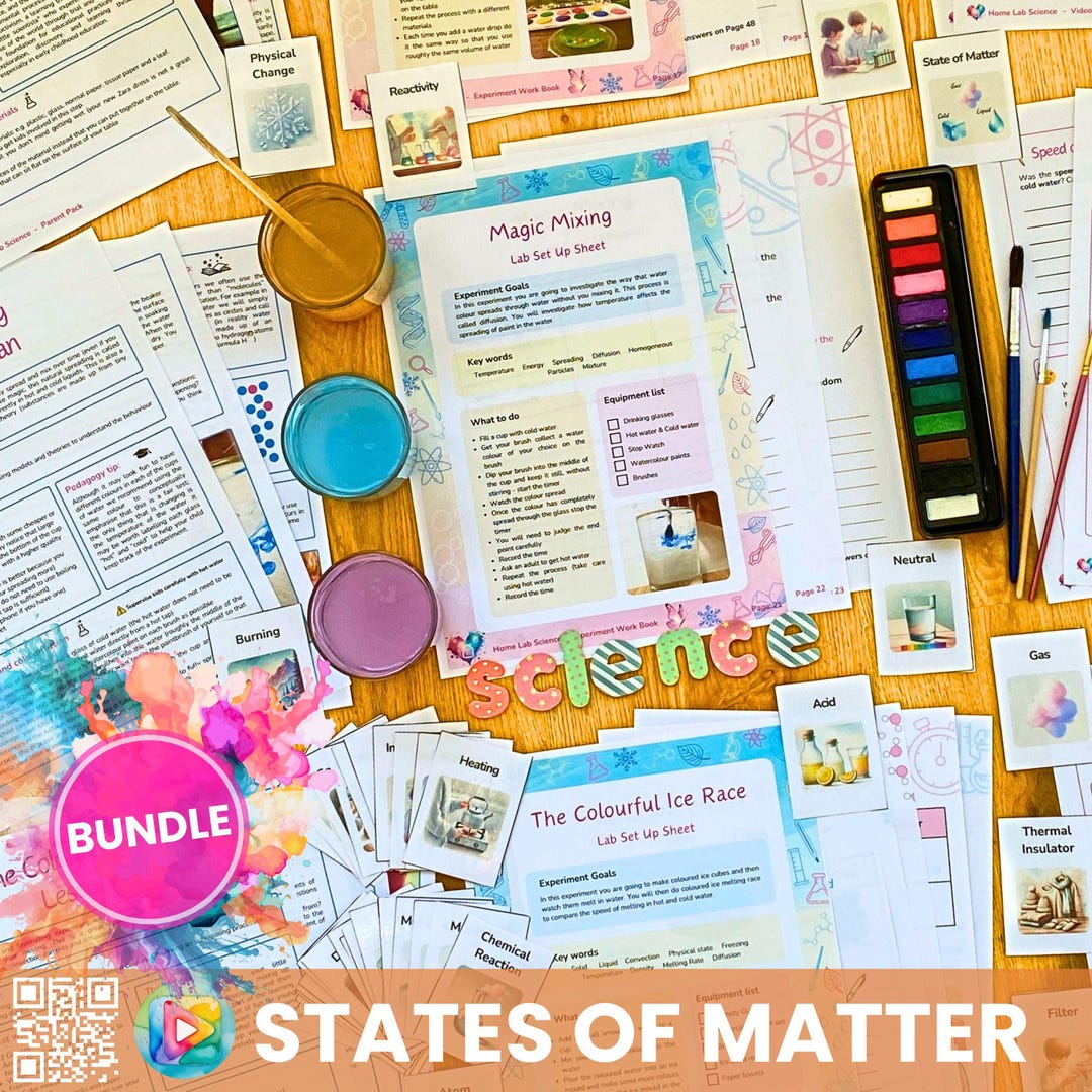 States of Matter - Watercolour Science Experiment - Lesson Plans ...