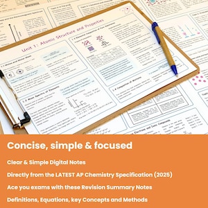 AP Chemistry Notes - Units 1 - 3 - Digital Study Guide - Summary Notes ...