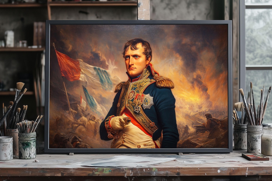 Napoleon Bonaparte Oil Portrait Painting, Hand Painted Canvas Art ...