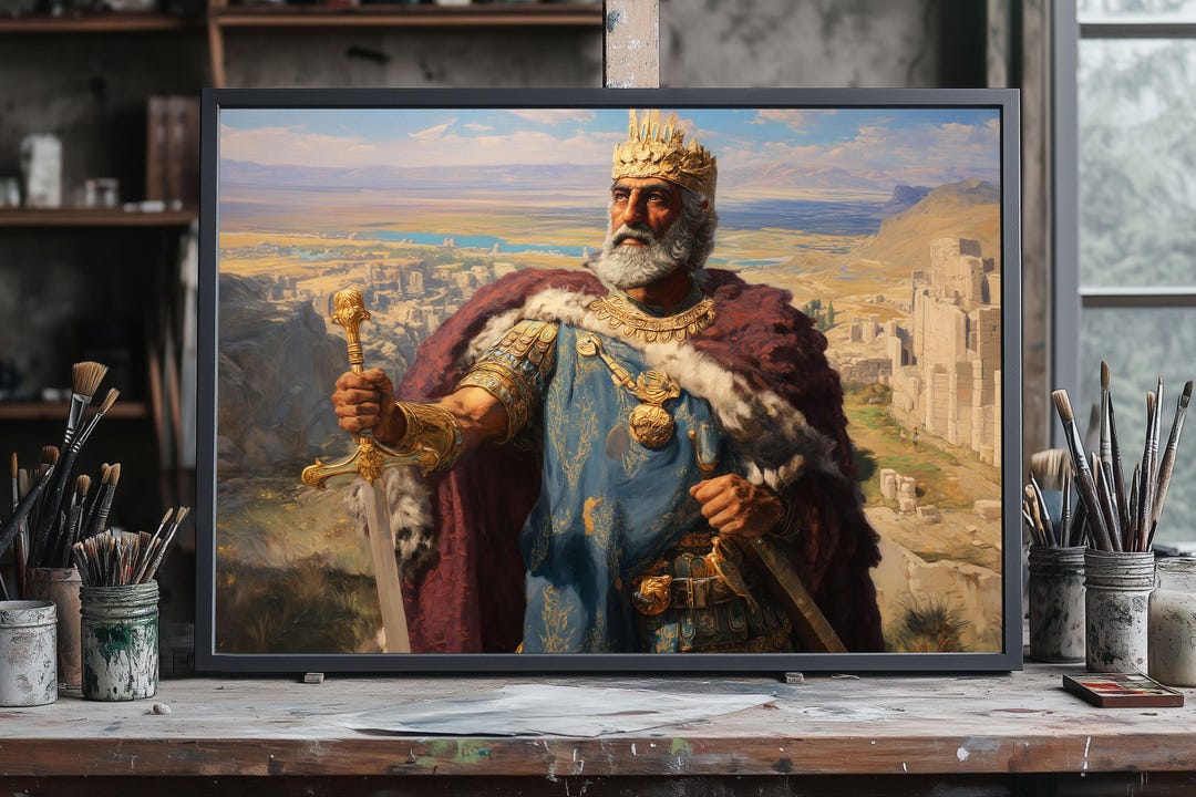 Cyrus the Great Original Oil Painting, Unframed Oil Painting, Hand ...