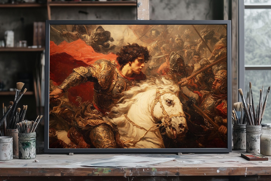 Fine Art Oil Painting Alexander the Great Classic Style, Historical ...