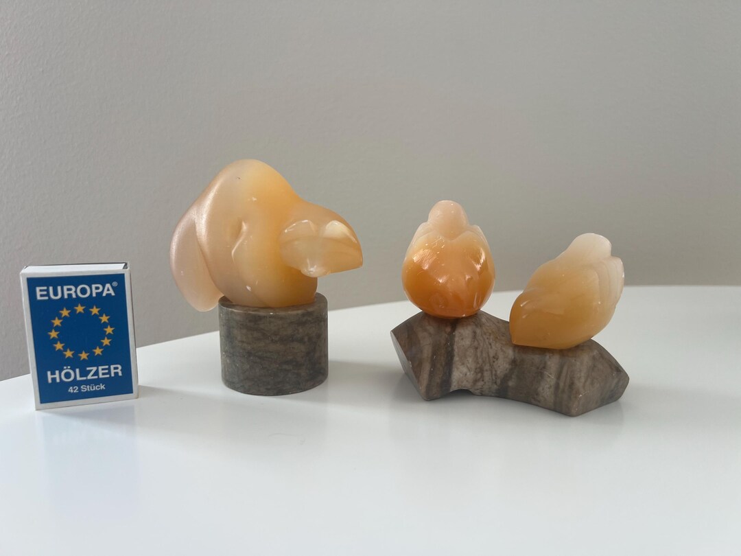 Vintage USSR Sculpture, Natural Ural Selenite Moonstone & Granite ...