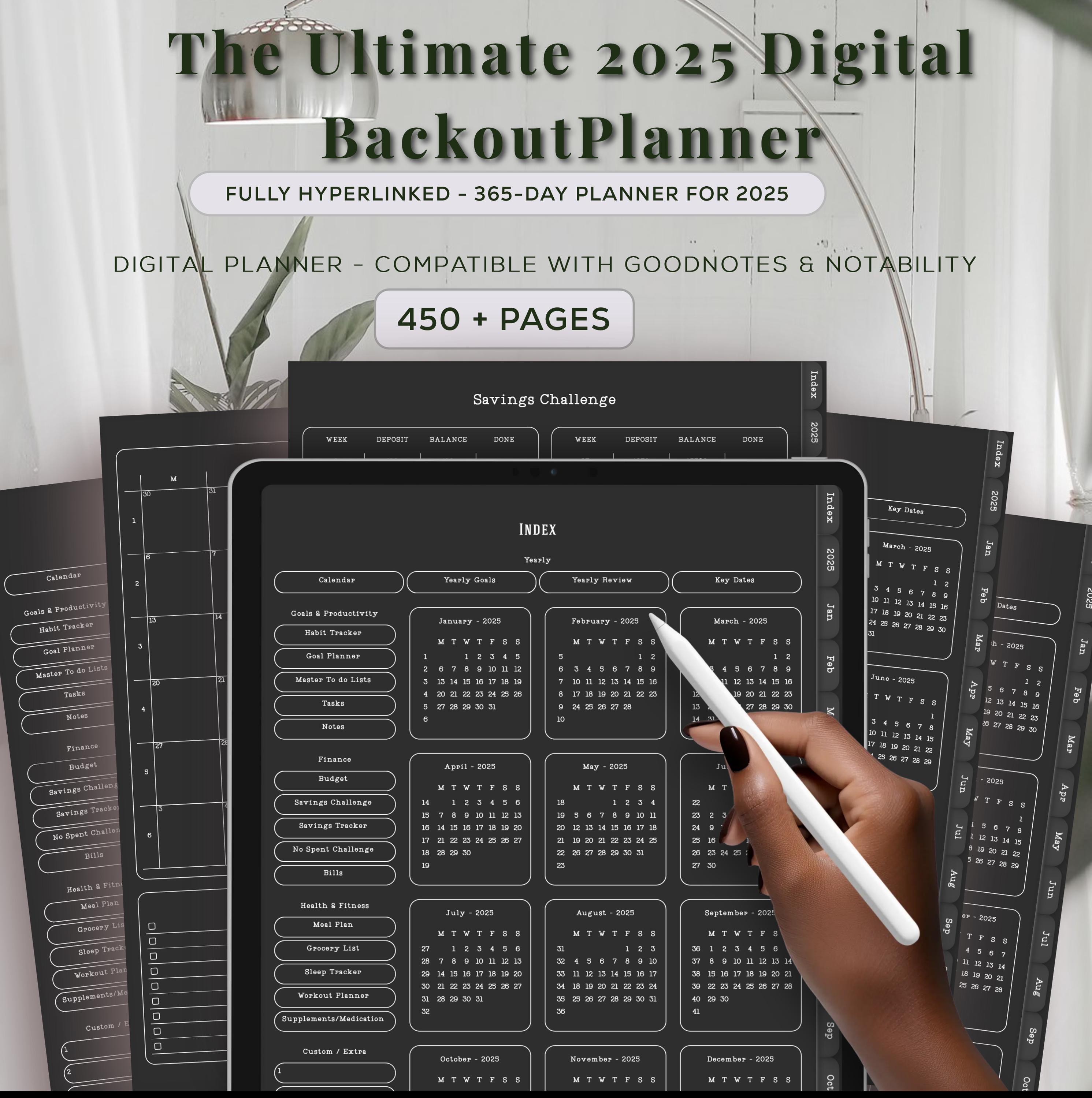 All in One Dated Digital Planner 2025, Daily, Weekly, Monthly ...