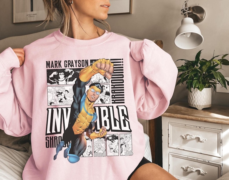 Invincible Comic Book Sweatshirt, Mark Grayson Sweatshirt, Invincible ...