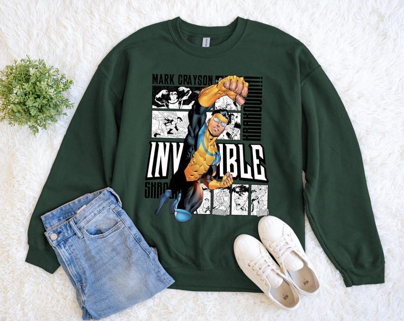 Invincible Comic Book Sweatshirt, Mark Grayson Sweatshirt, Invincible ...