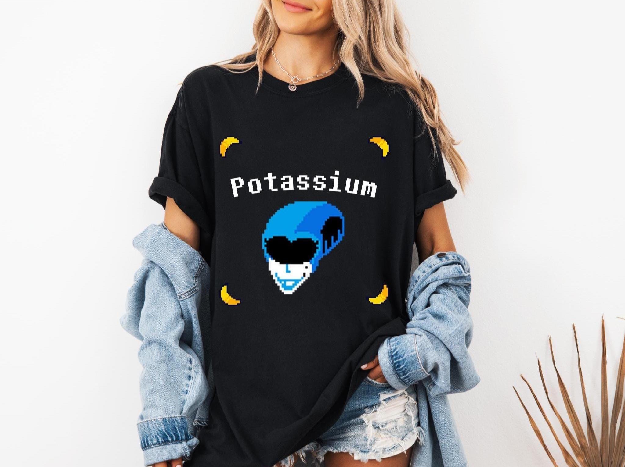 Deltarune Queen Meme T-shirt, Potassium Banana T-shirt Meme, Video Game ...