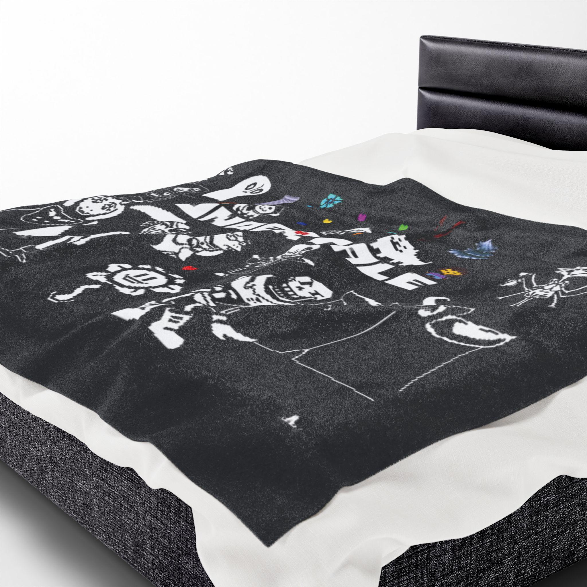 Undertale-inspired Velveteen Plush Blanket, Deltarune Blanket, Sans ...