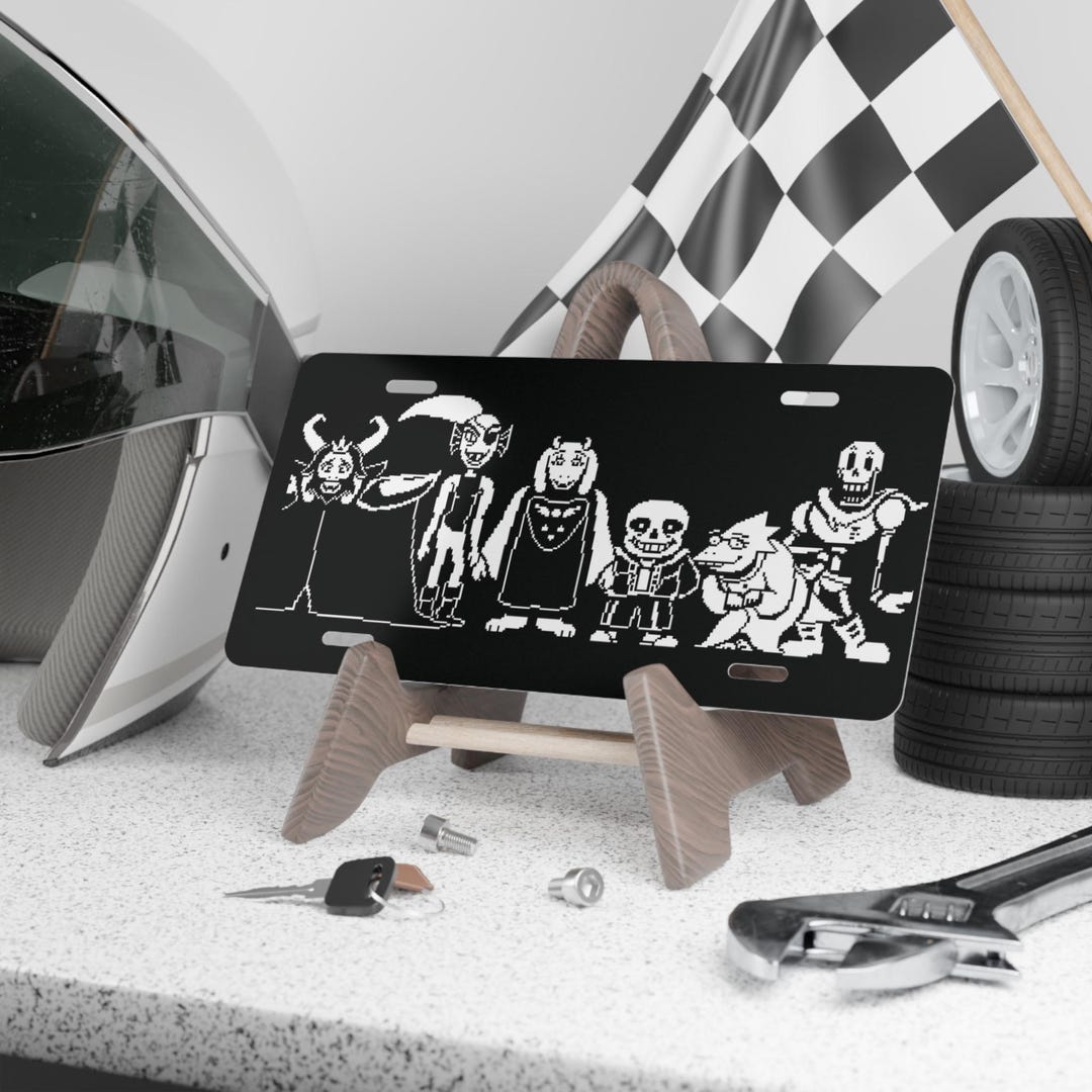 Undertale Car Plate, Undertale Gift, Undertale Car Accessory, Deltarune ...