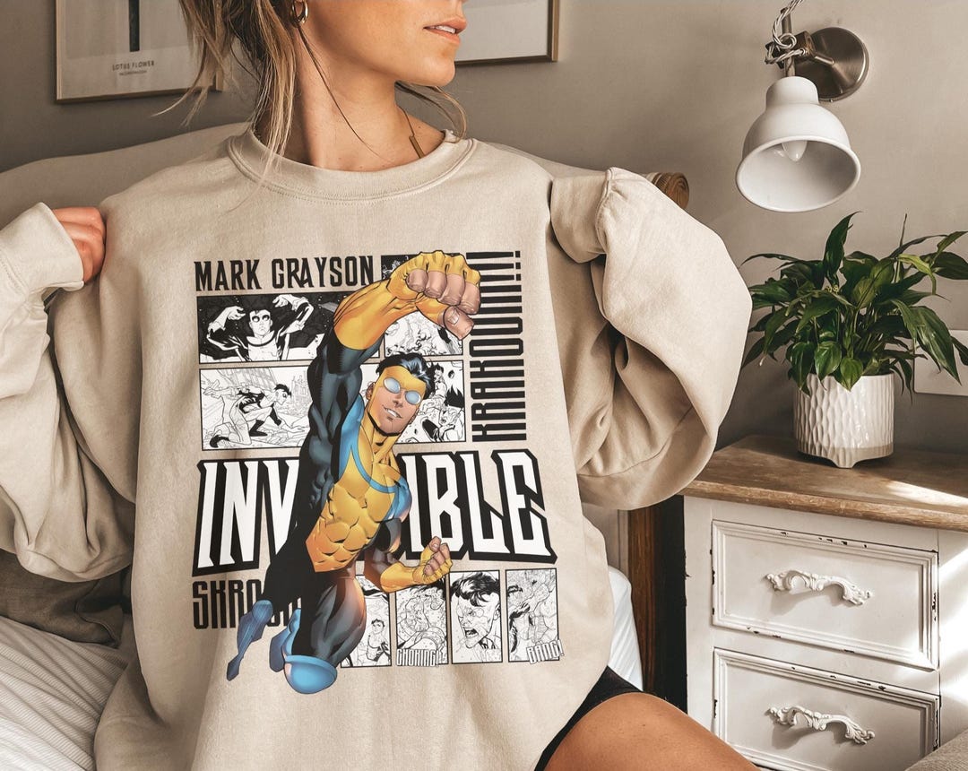 Invincible Comic Book Sweatshirt, Mark Grayson Sweatshirt, Invincible ...