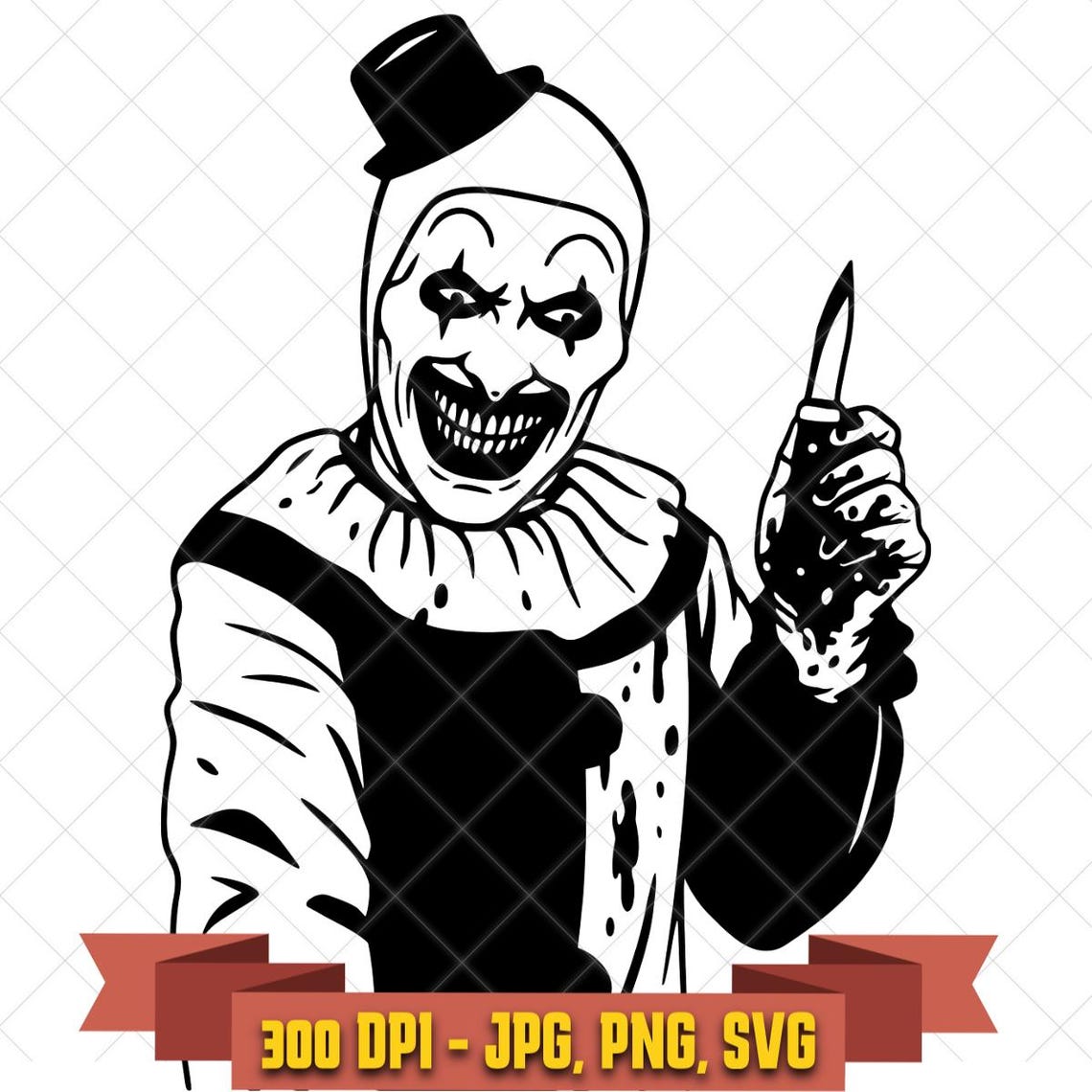 Art the Clown Bundle | Terrifier Inspired Horror Clipart | 11 Designs ...