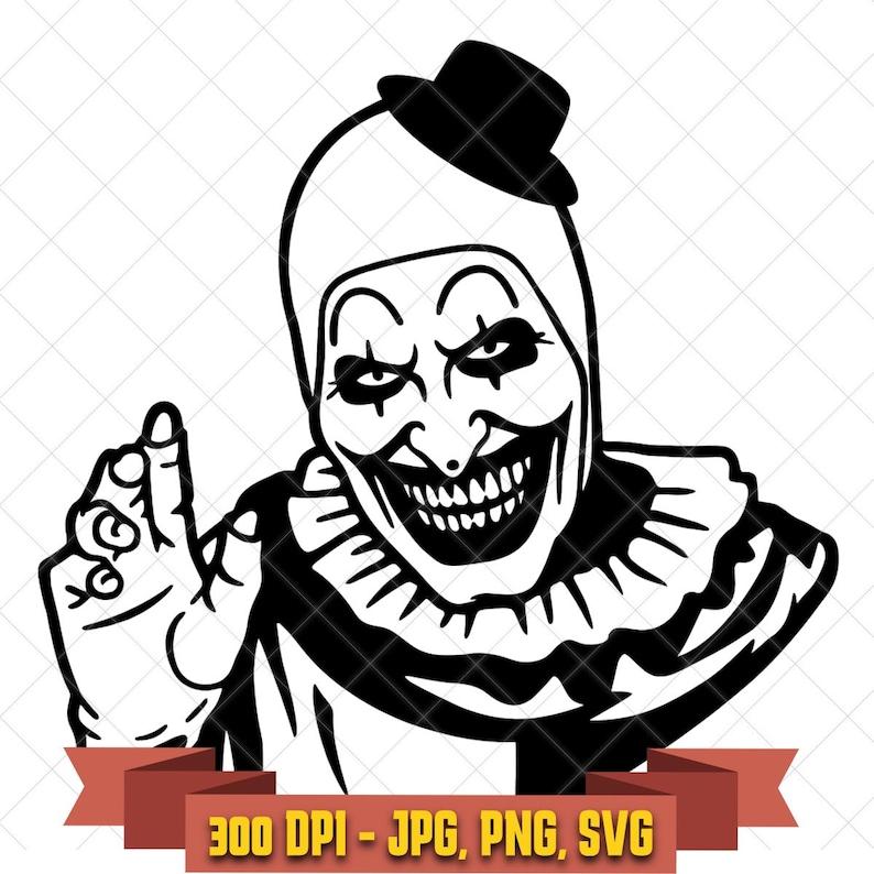 Art the Clown Bundle | Terrifier Inspired Horror Clipart | 11 Designs ...
